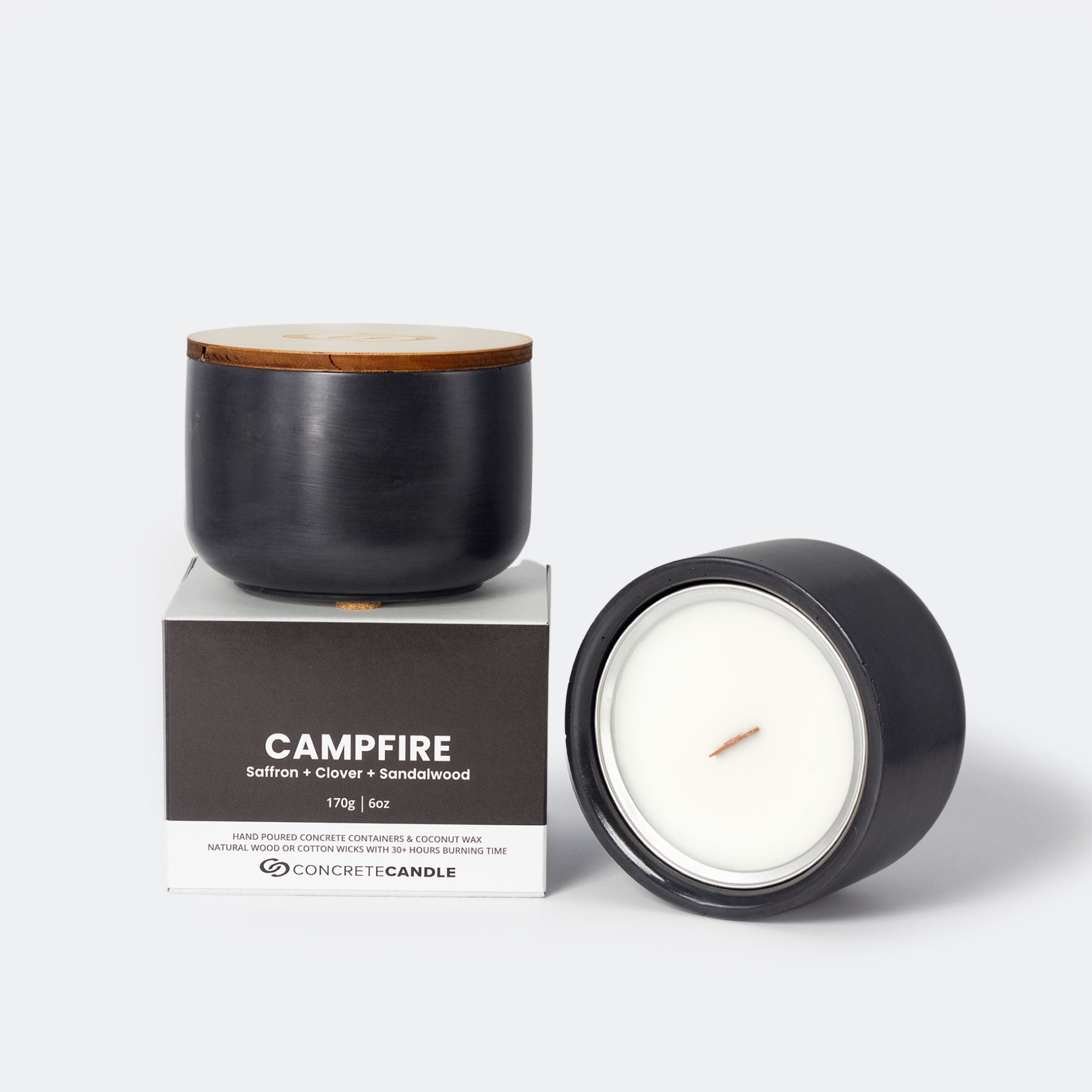 CAMPFIRE | Saffron + Clover + Sandalwood - Concrete Candle